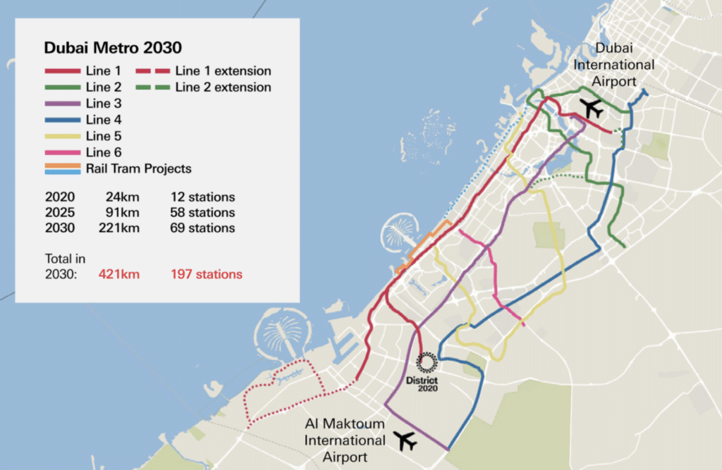 Dubai Metro Extension plan up to 2030 unveiled - Trim